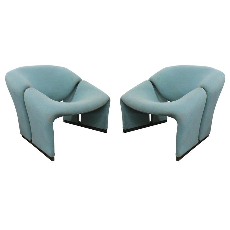 Pair of Pierre Paulin Groovy Lounge Chairs for Artifort at 1stDibs ...