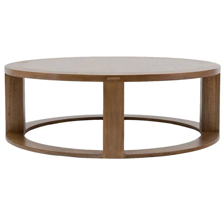 Round Quarter Radius Coffee Table For Sale at 1stDibs