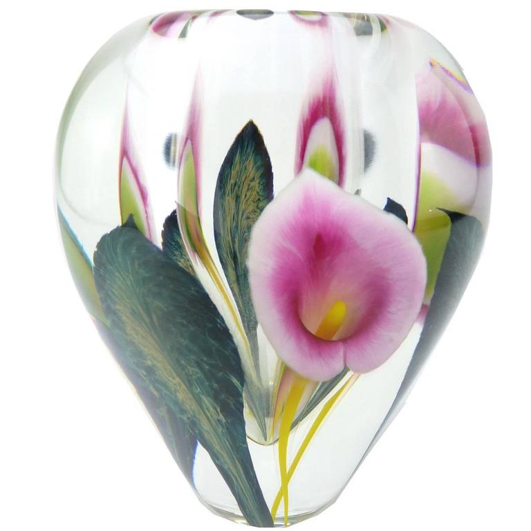 American Studio Art Glass Vase by Scott Bayless for Lotton Studios at ...