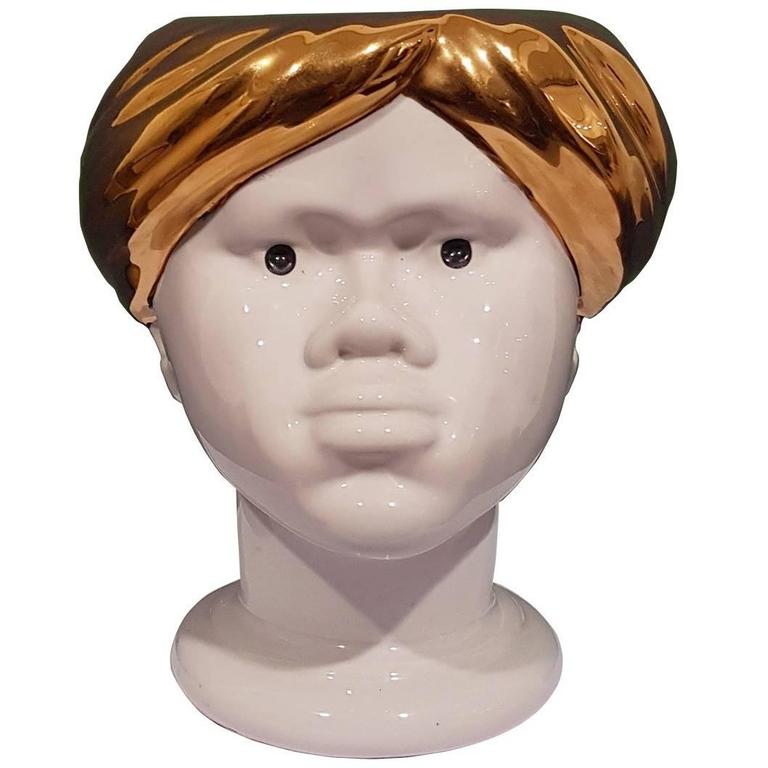 Moro Head Vase by Piero Fornasetti, Italy, 1960s at 1stDibs