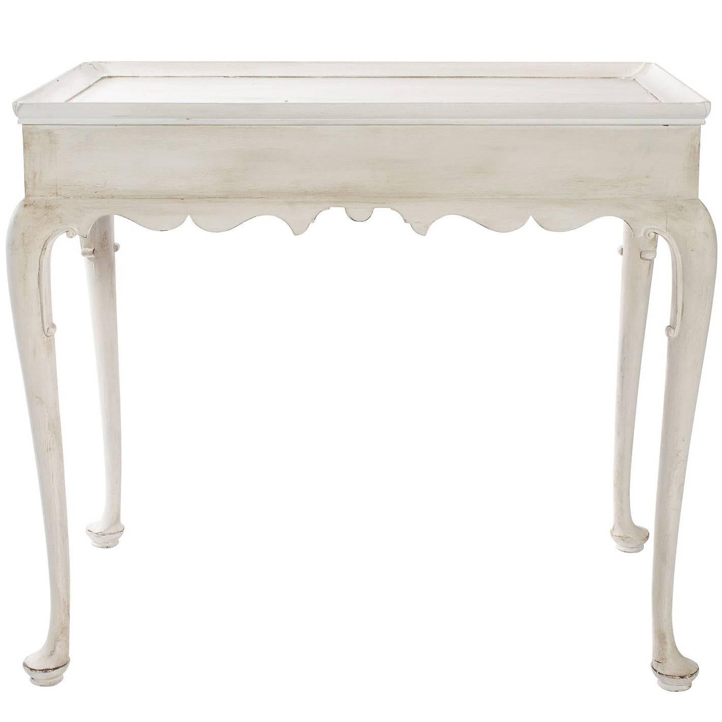 White Painted Side Table at 1stDibs
