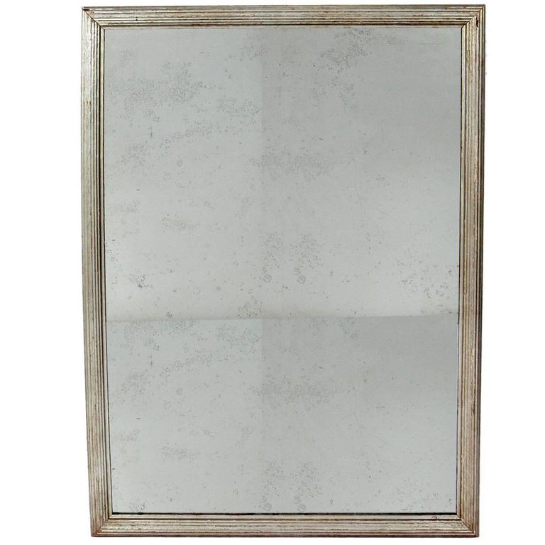 Silver Finished Antiqued Mirror at 1stDibs