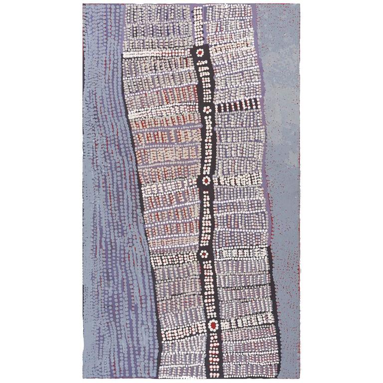 Blue and Black Australian Aboriginal Painting by Doris Bush Nungurrayi ...