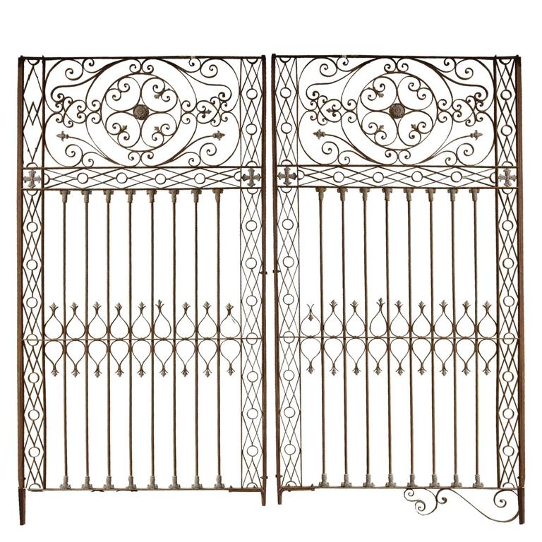 Argentine Wrought Iron Gate For Sale at 1stDibs | outdoor wrought iron ...