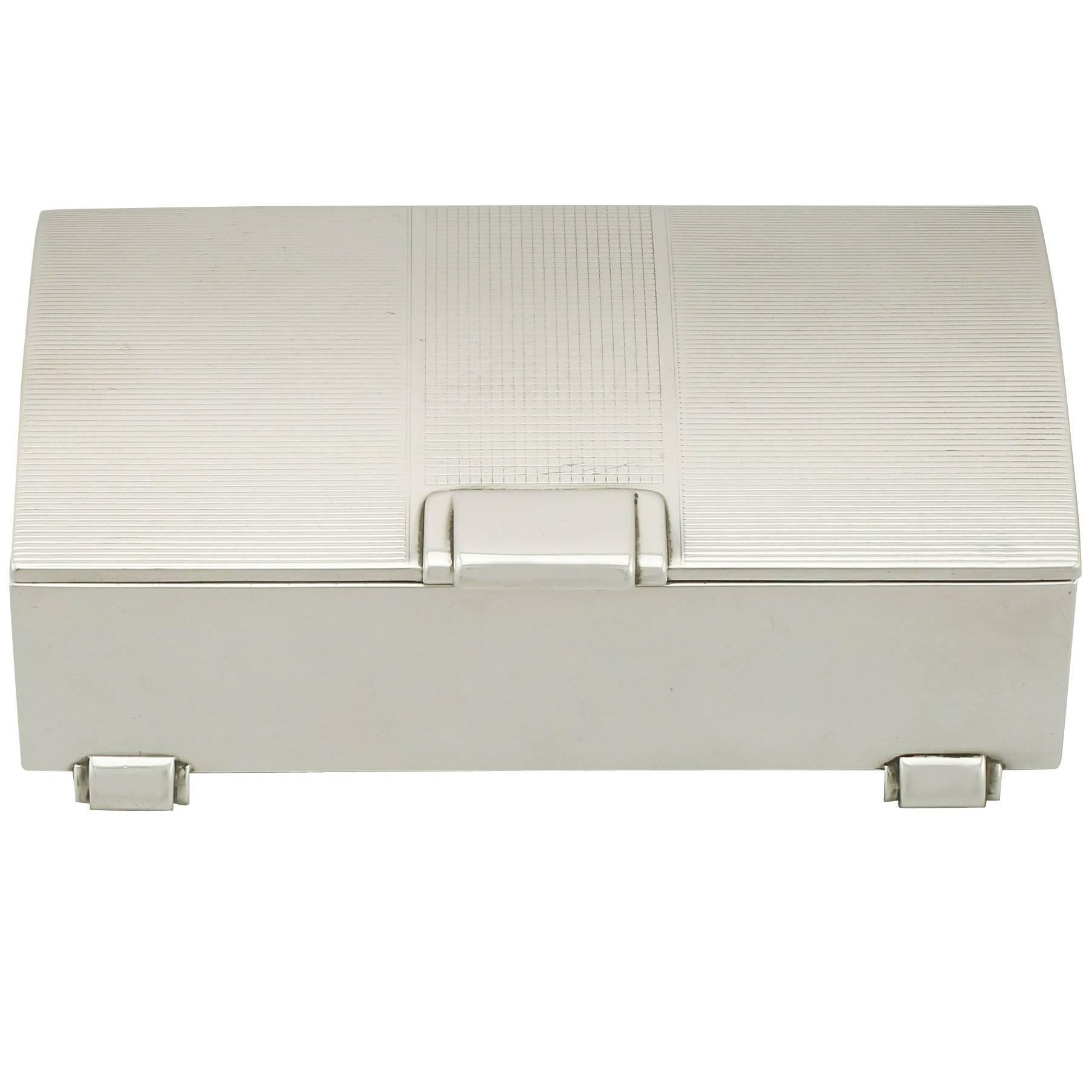 1940s Sterling Silver Cigarette Box at 1stDibs