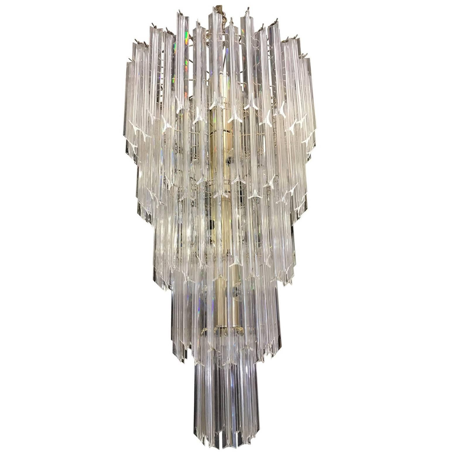 Large 1970s Five-Tier Lucite Chandelier at 1stDibs