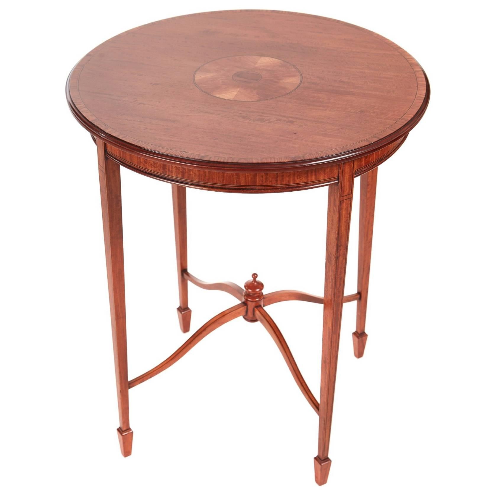 Lovely Decorative Satinwood Occasional Centre Table Scalloped Edge ...