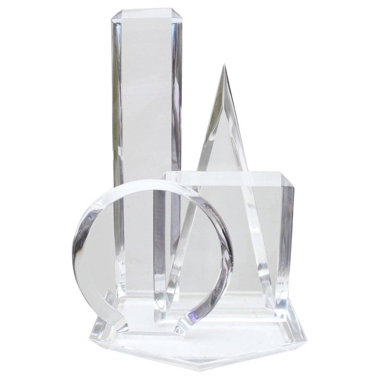 Modern Van Teal Lucite Shape Sculpture at 1stDibs