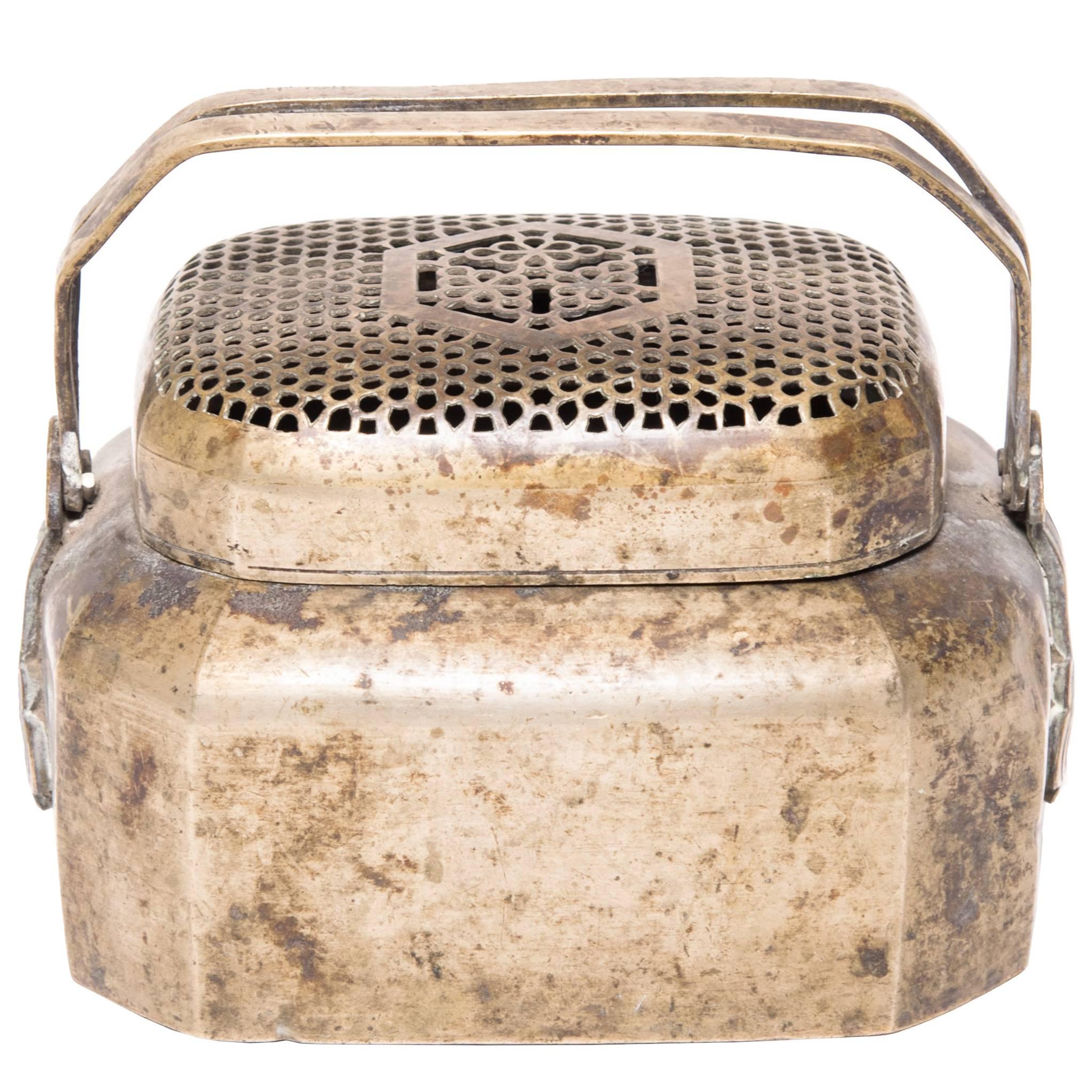 Chinese Double Handled Brass Brazier For Sale at 1stDibs | chinese brazier