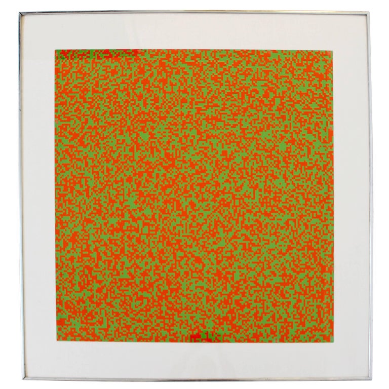 Framed Screenprint Lithograph Signed Numbered by Francois Morellet ...