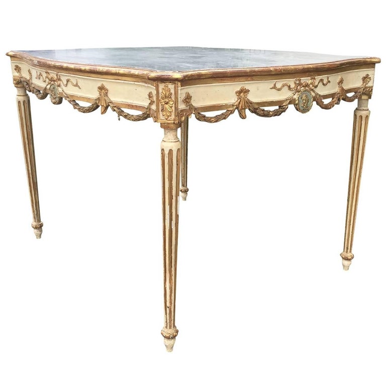 Italian Centre Table with Garland at 1stDibs