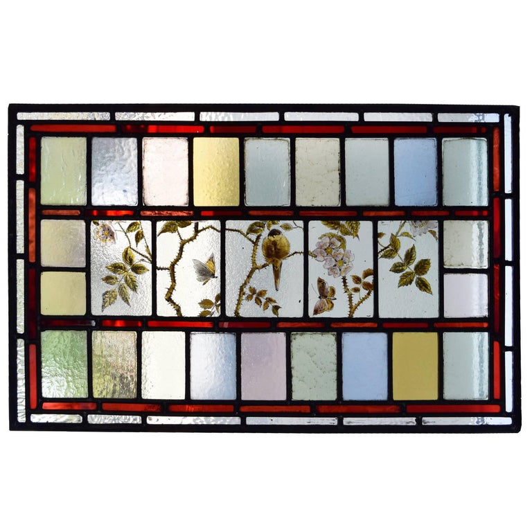 English Art Glass Window at 1stDibs