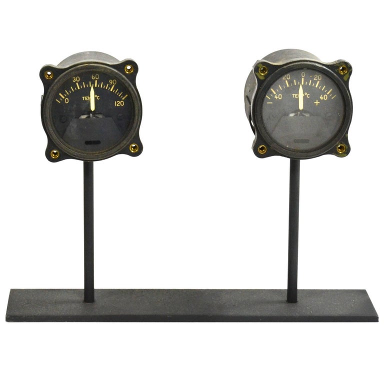 WWII Fighter Plane Instrument Panel Gauges For Sale at 1stDibs