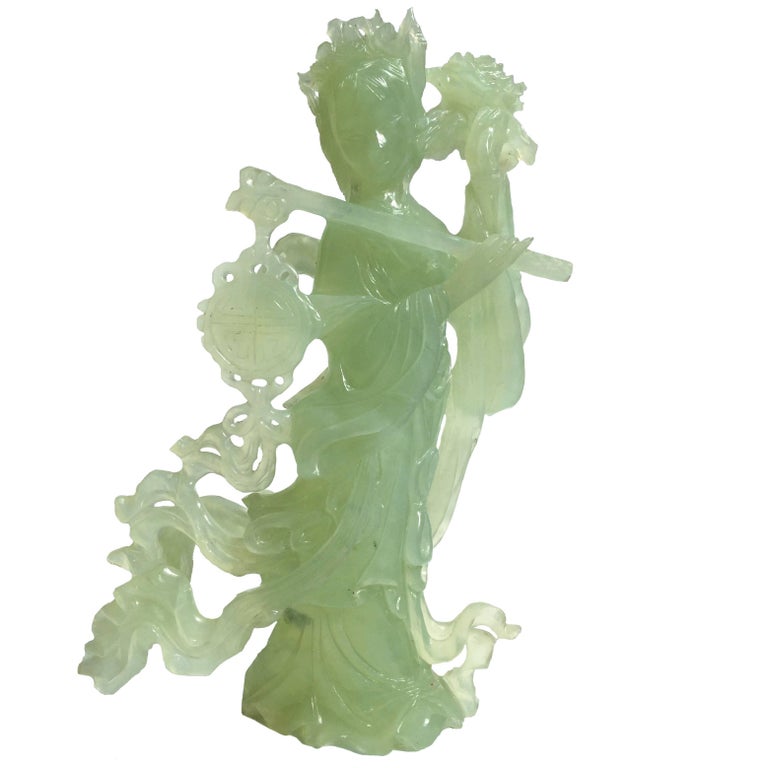 Chinese Moon Fairy, Serpentine Jade Style at 1stDibs