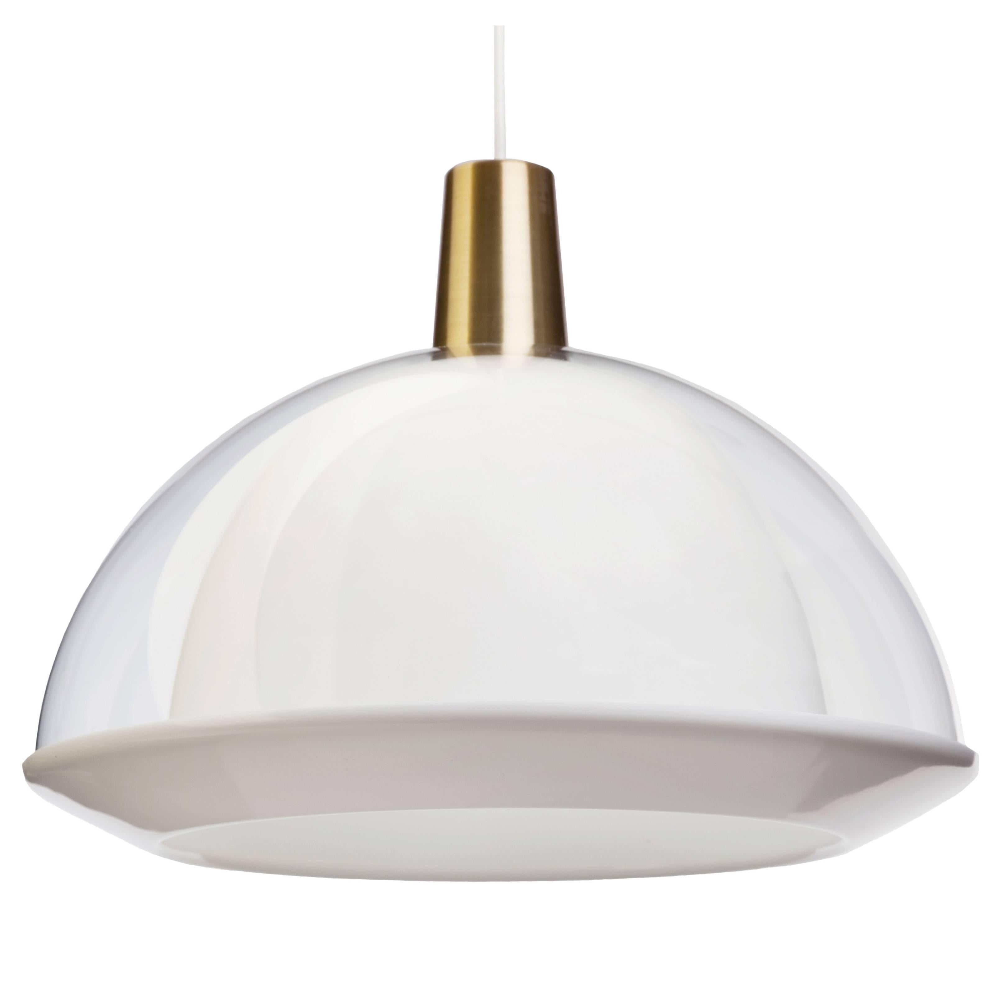 Yki Nummi, Pendant Light, Acrylic, Copper, Orno, Finland, 1950s For ...