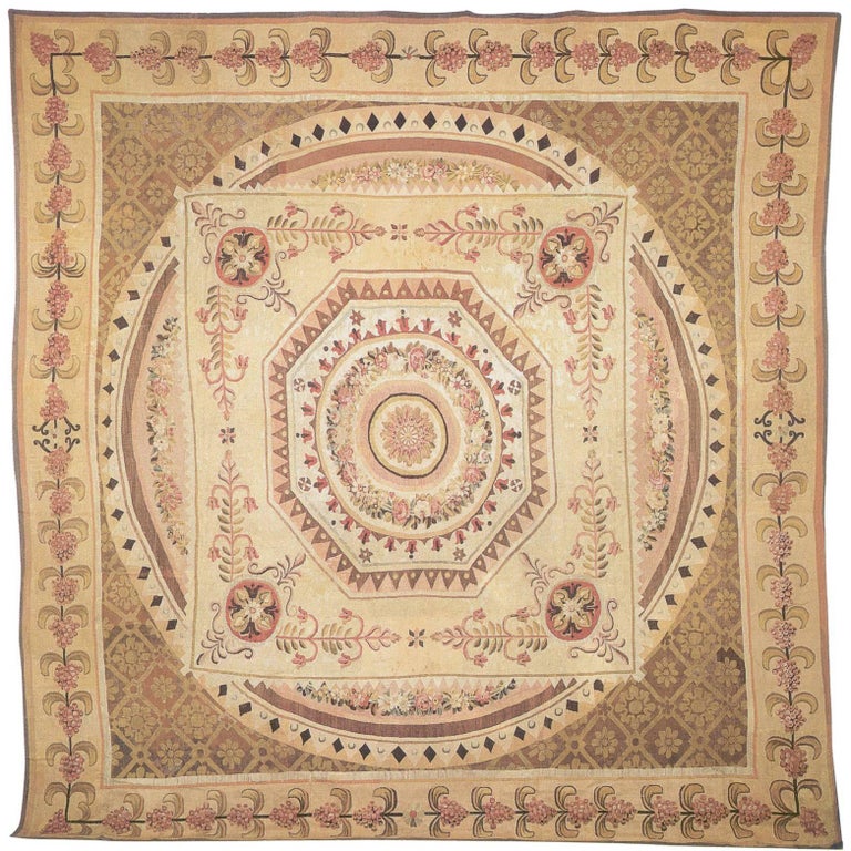 French Aubusson Rug, 1800 For Sale at 1stDibs