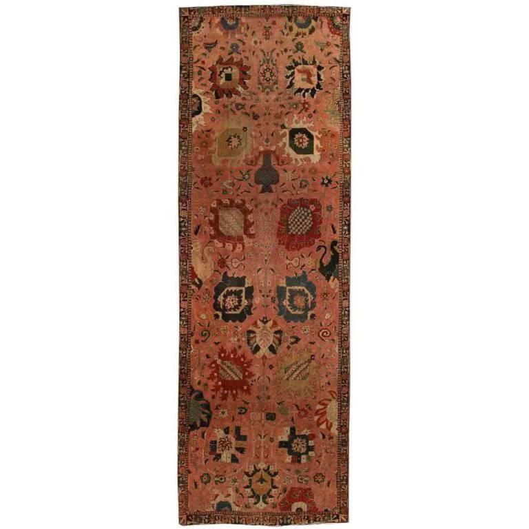 Antique Persian Tabriz Carpet, Handmade Oriental Rug, Beige, Light Blue ...