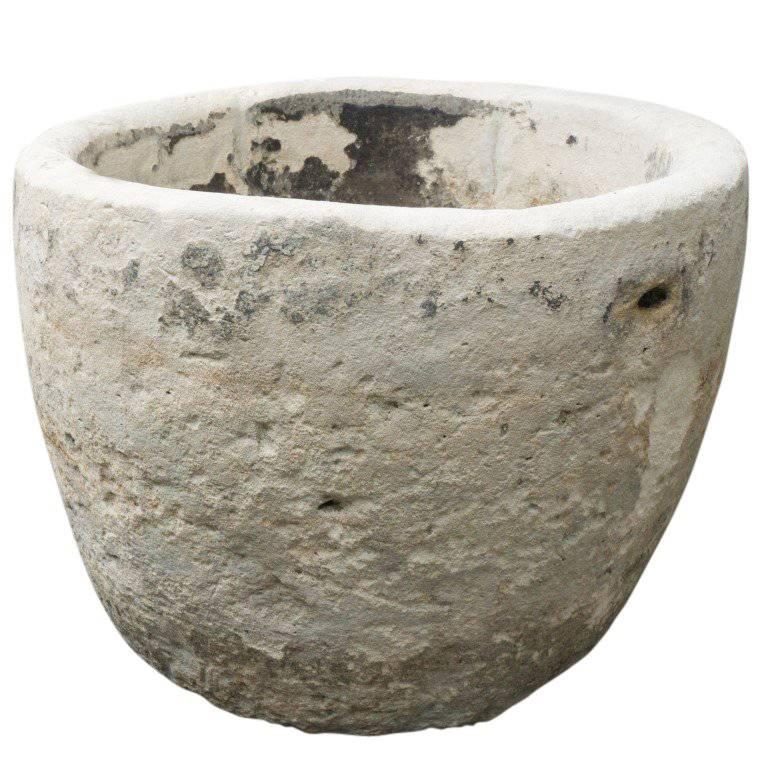 Antique Limestone Planter from Java, Indonesia, circa 1900 at 1stDibs