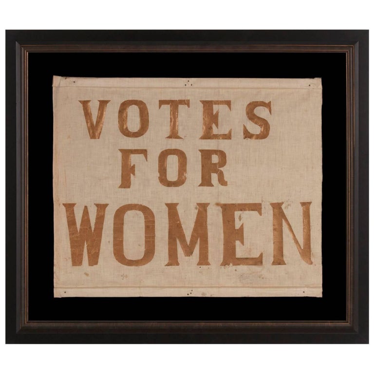 American Suffragette Banner with "Votes for Women" Text, circa 1910 ...