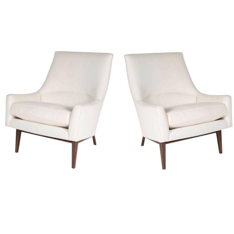 Midcentury Pair of Italian Rust Colored Lounge Chairs For Sale at 1stdibs