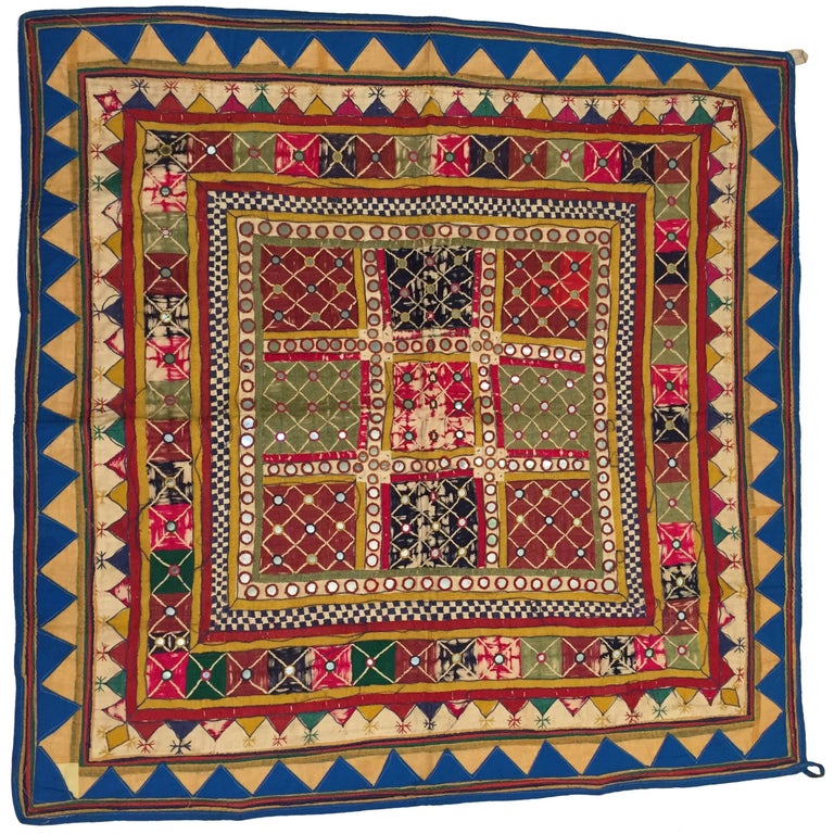 Embroidered Ceremonial Chakla Cloth Textile at 1stDibs