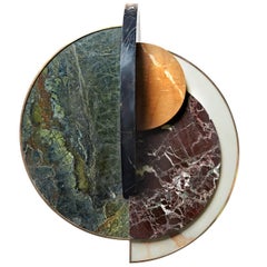 Solaris Kinetic Marble and Brass Coffee Table For Sale at 1stdibs