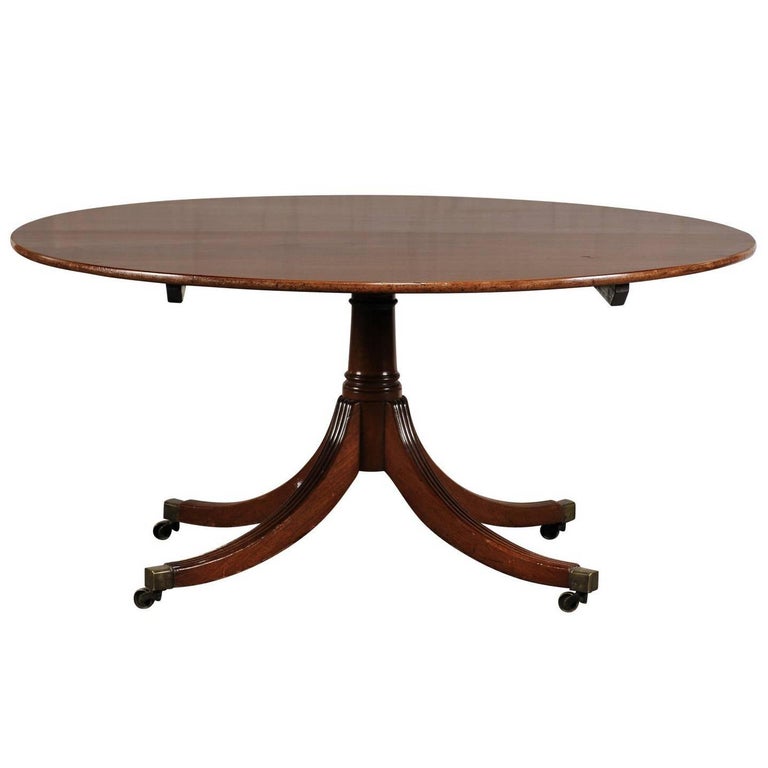 English Regency Round Mahogany Dining Table, circa 1800 at 1stDibs ...