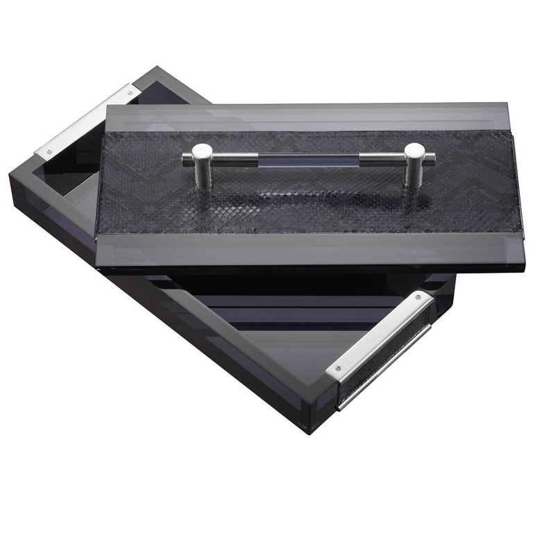 Pitone Indigo Box For Sale at 1stDibs