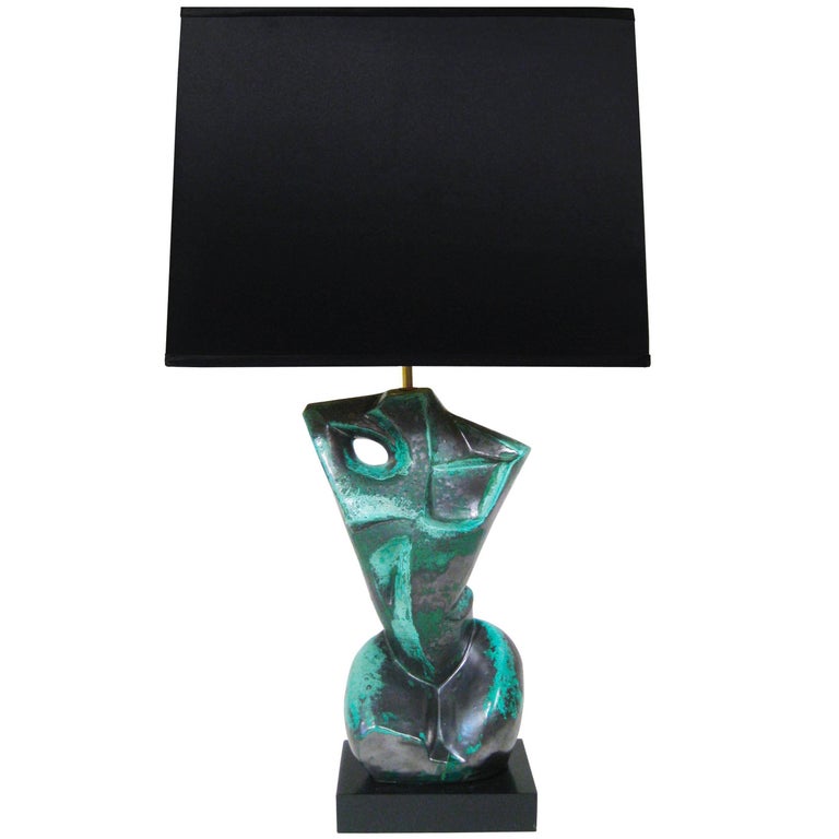 Midcentury Brutalist Cubist Lamp, Ceramic, Mexico, circa 1960 For Sale ...