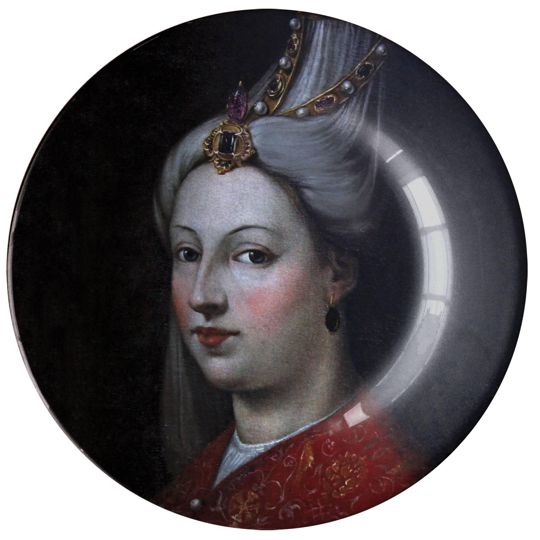 Sultan Hurrem Ceramic Plate by Les Ottomans, Handmade in Italy For Sale ...