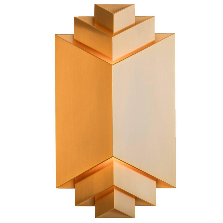 Pale Gold Wall Light Phénix designed Joseph Dirand for Ozone at 1stDibs