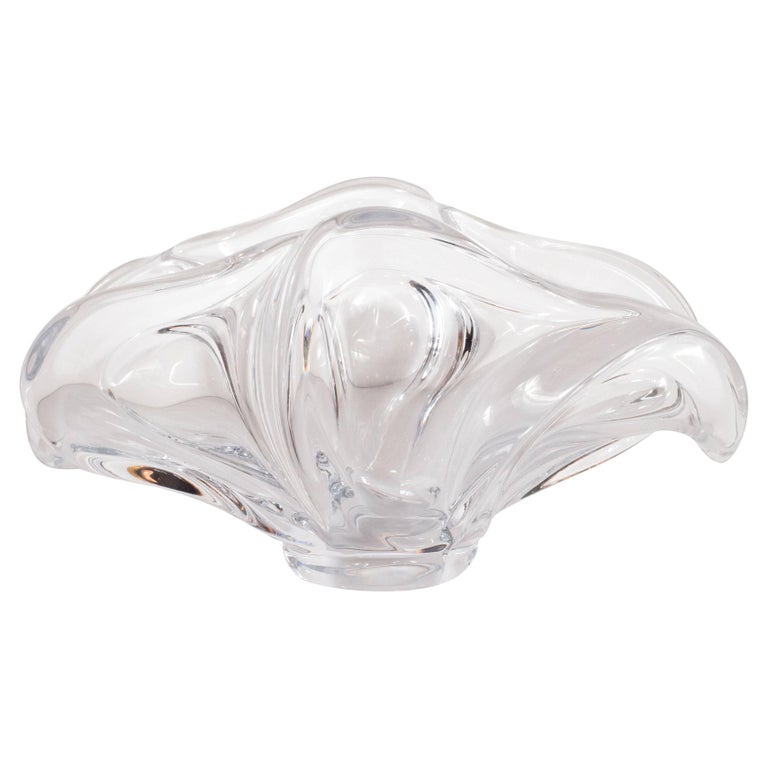 Mid-Century Modern Handblown Sculptural Translucent Bowl by Art Vannes ...