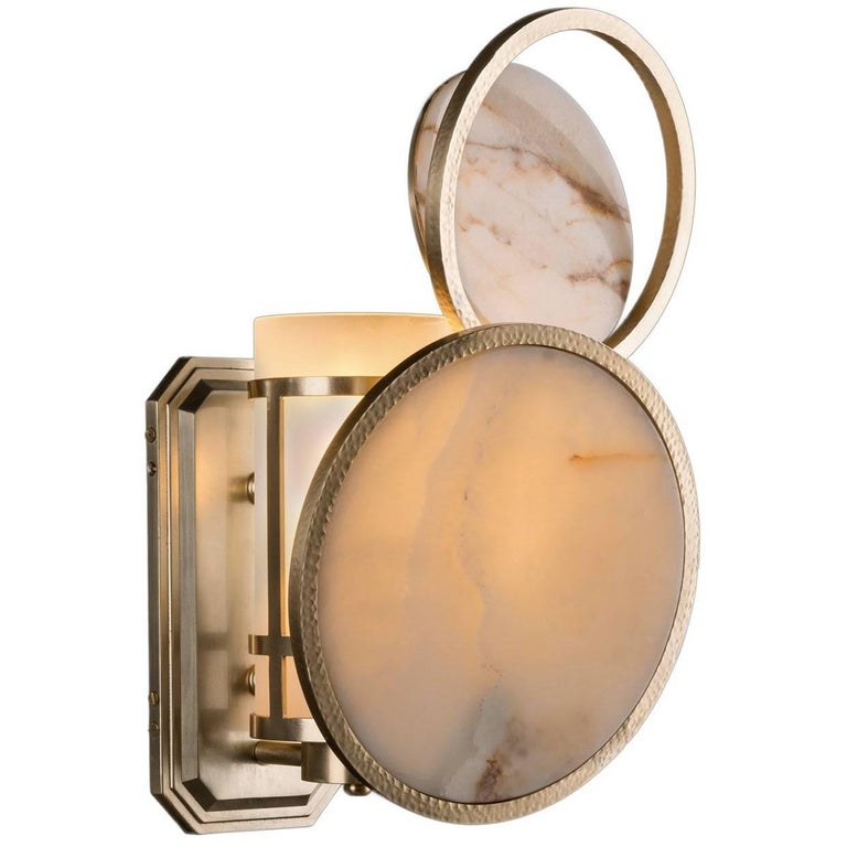 Original Right Angled Wall Sconce with Blue Sconce For Sale at 1stdibs