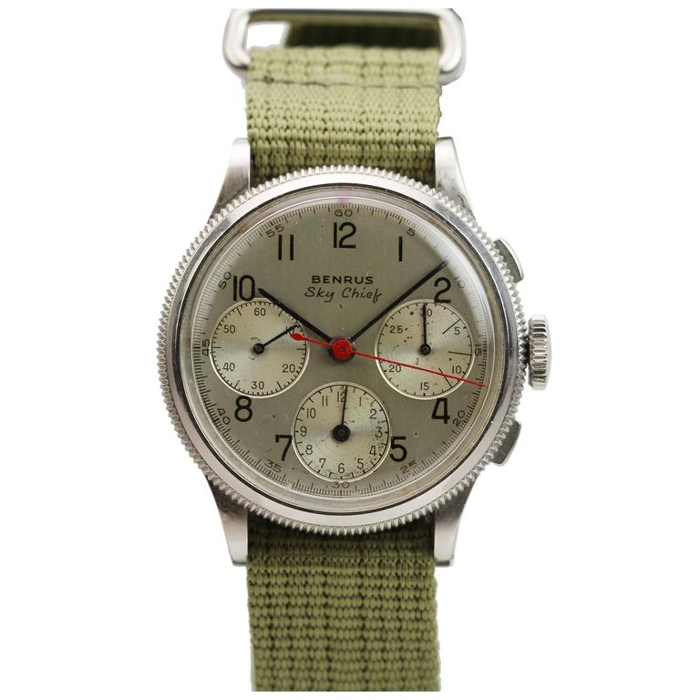 Benrus Watch Co. Stainless Steel Sky Chief Wristwatch at 1stdibs