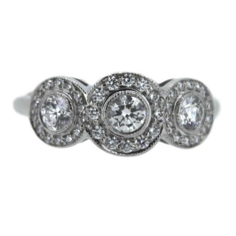 Tiffany and co Platinum Diamond RIng at 1stDibs