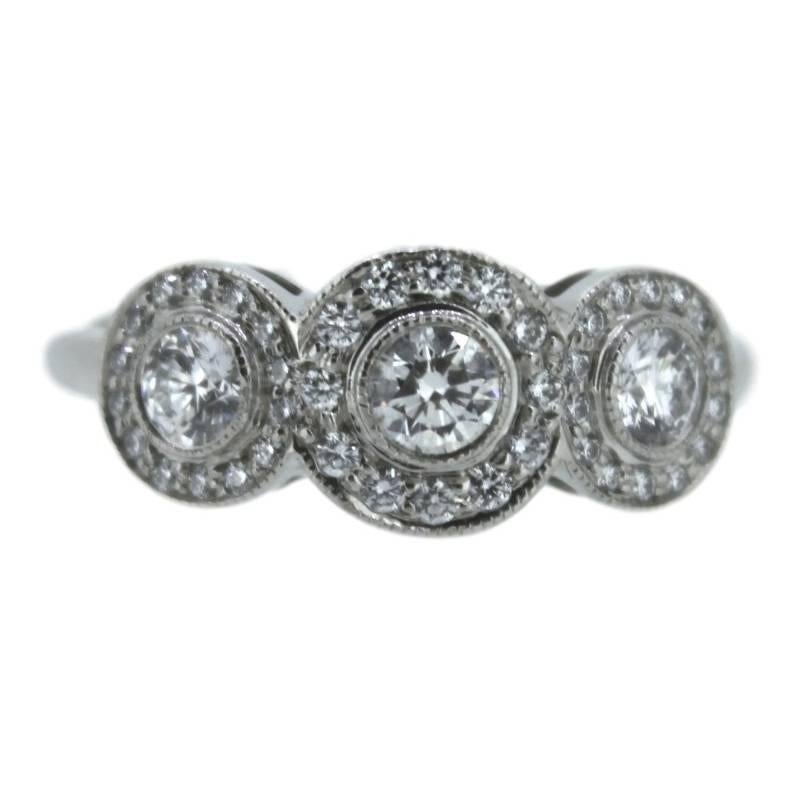 Tiffany and co Platinum Diamond RIng at 1stDibs
