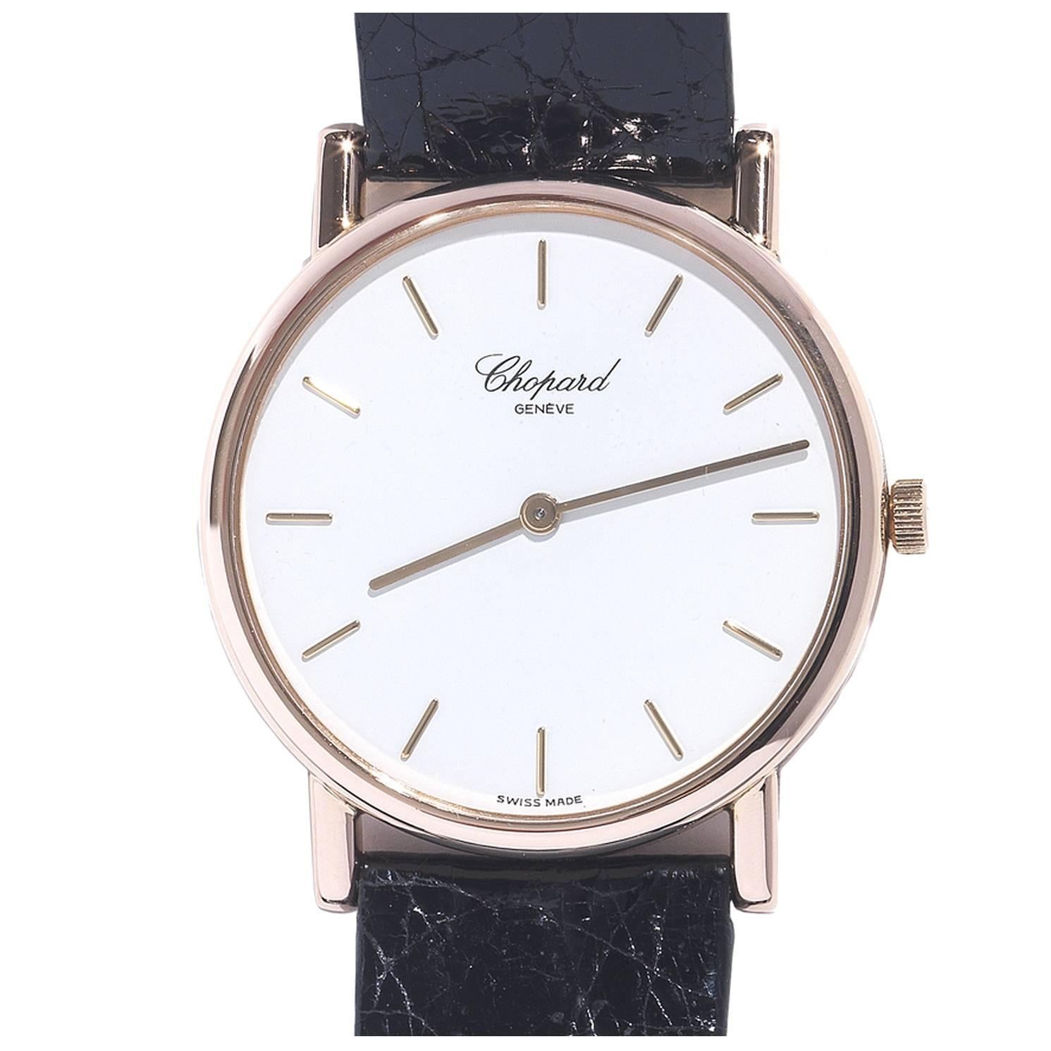 Chopard Rose Gold Classic Slim Wristwatch at 1stDibs