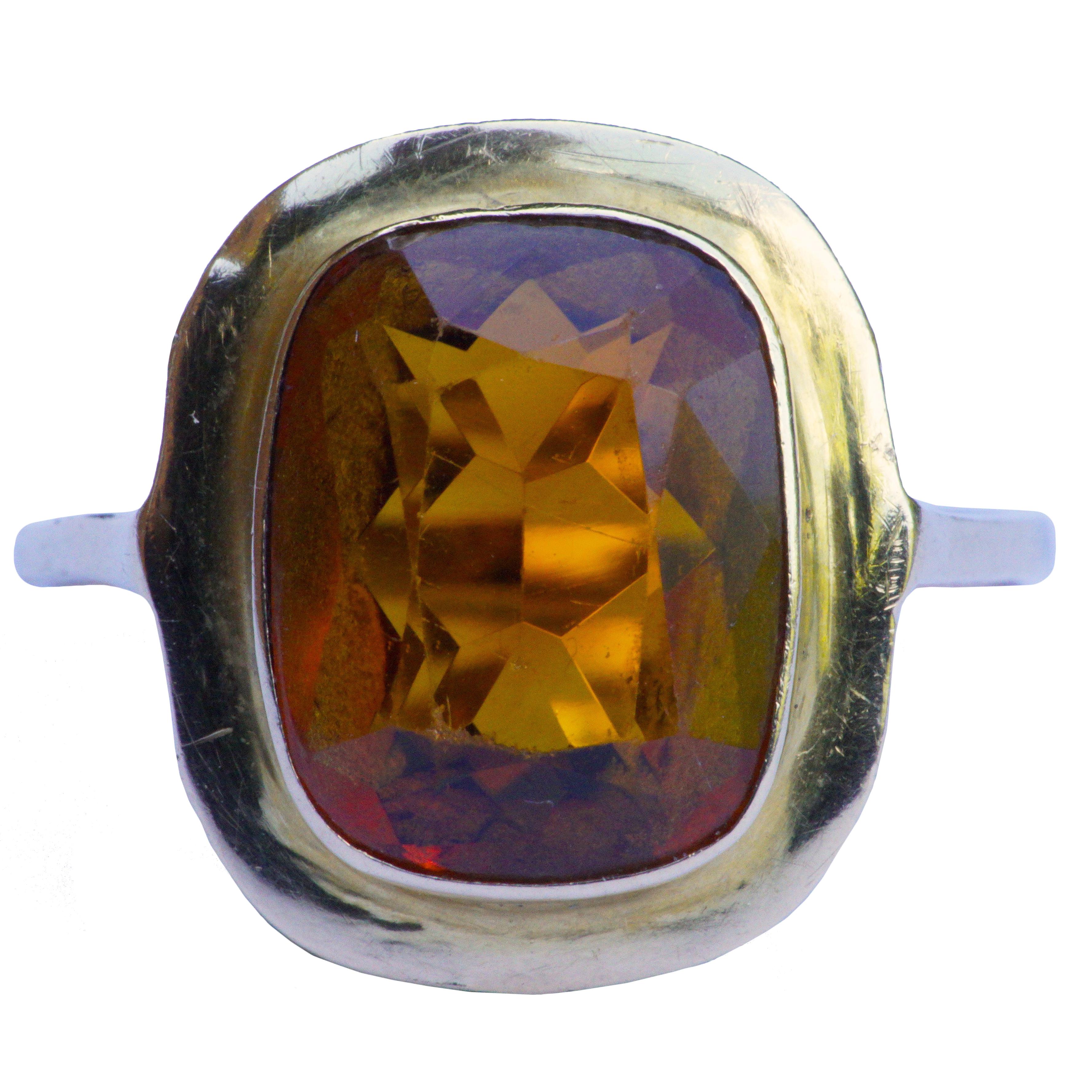 Sterling Brutalist Ring at 1stDibs