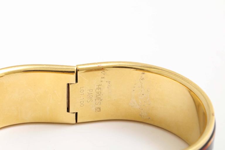 Hermes Equestrian Design Enamel Bangle Watch For Sale at 1stDibs ...