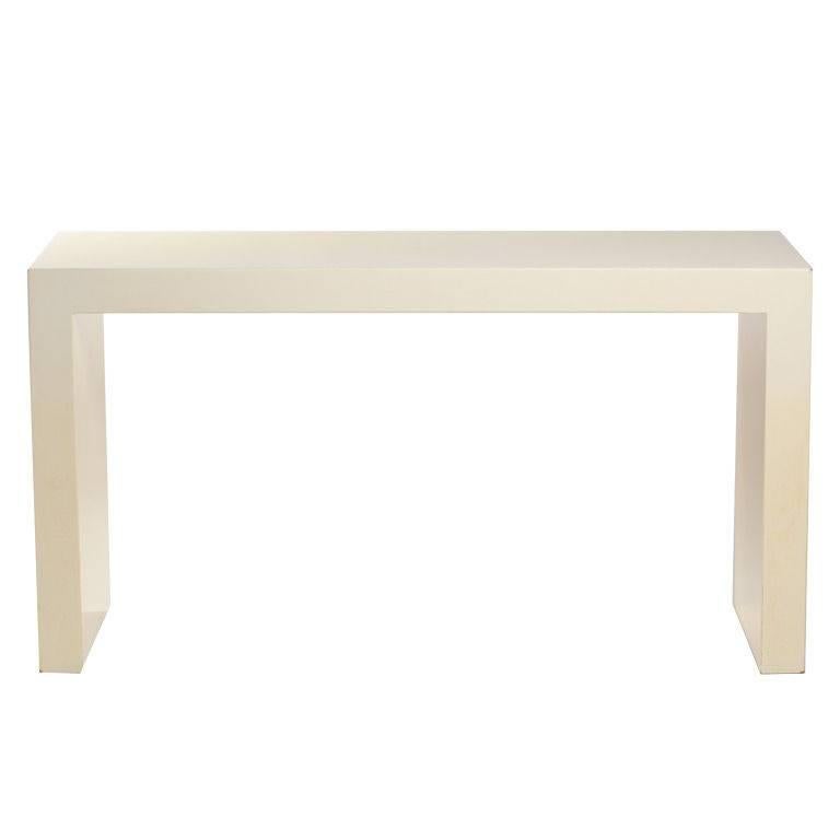 Custom Lacquer Parsons Console Table After Karl Springer at 1stDibs ...