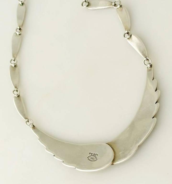 Emilia Castillo Taxco Sterling Silver and Stone Inlay Parrot Necklace ...