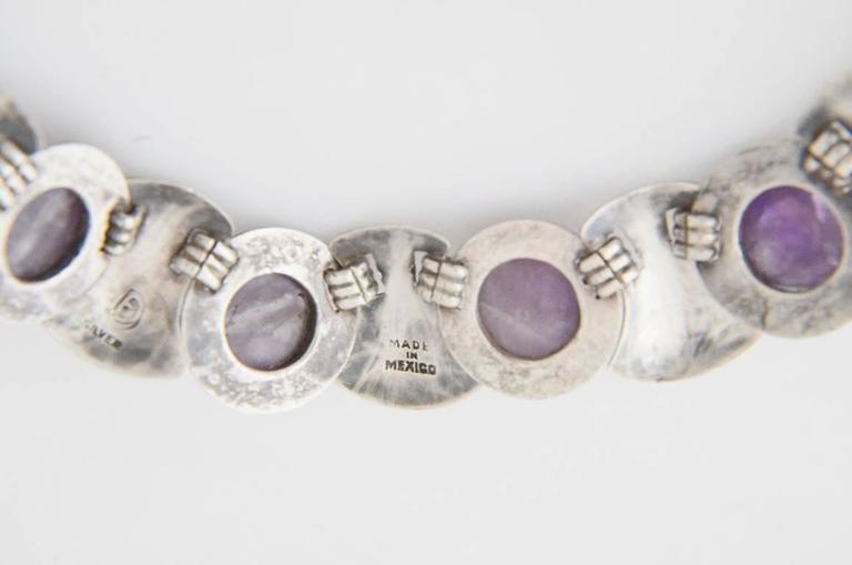 Fred Davis Amethyst Sterling Silver Necklace 1930 For Sale at 1stDibs