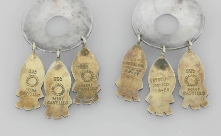 Emilia Castillo Sterling Silver Copper Whimsical Fish Motif Earrings ...