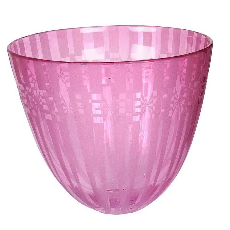 Glass Vase in Violet Coloration For Sale at 1stDibs