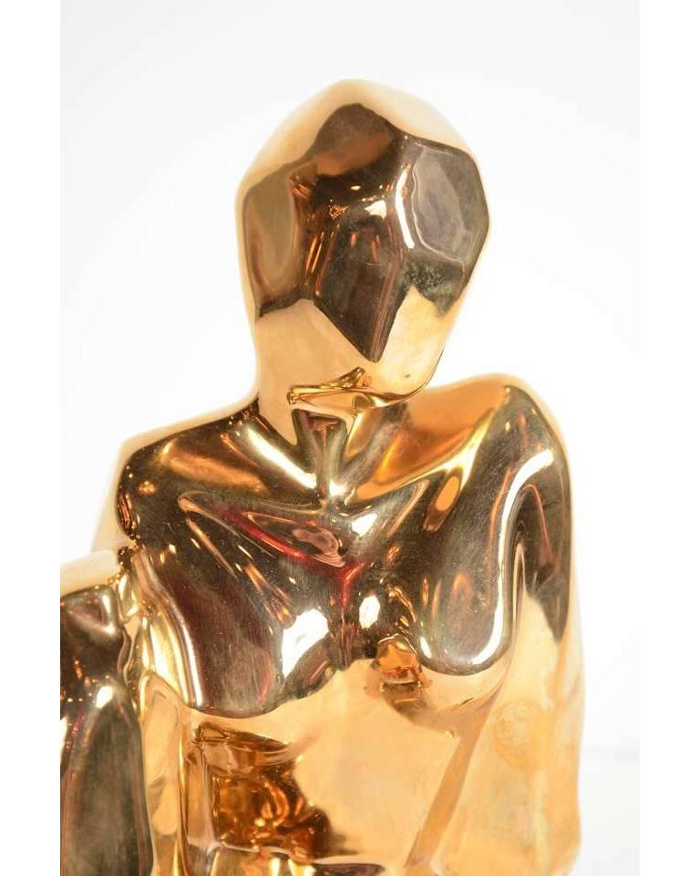 Jaru - Mid-Century Modernist Ceramic Gold-Plated Crouching Woman ...