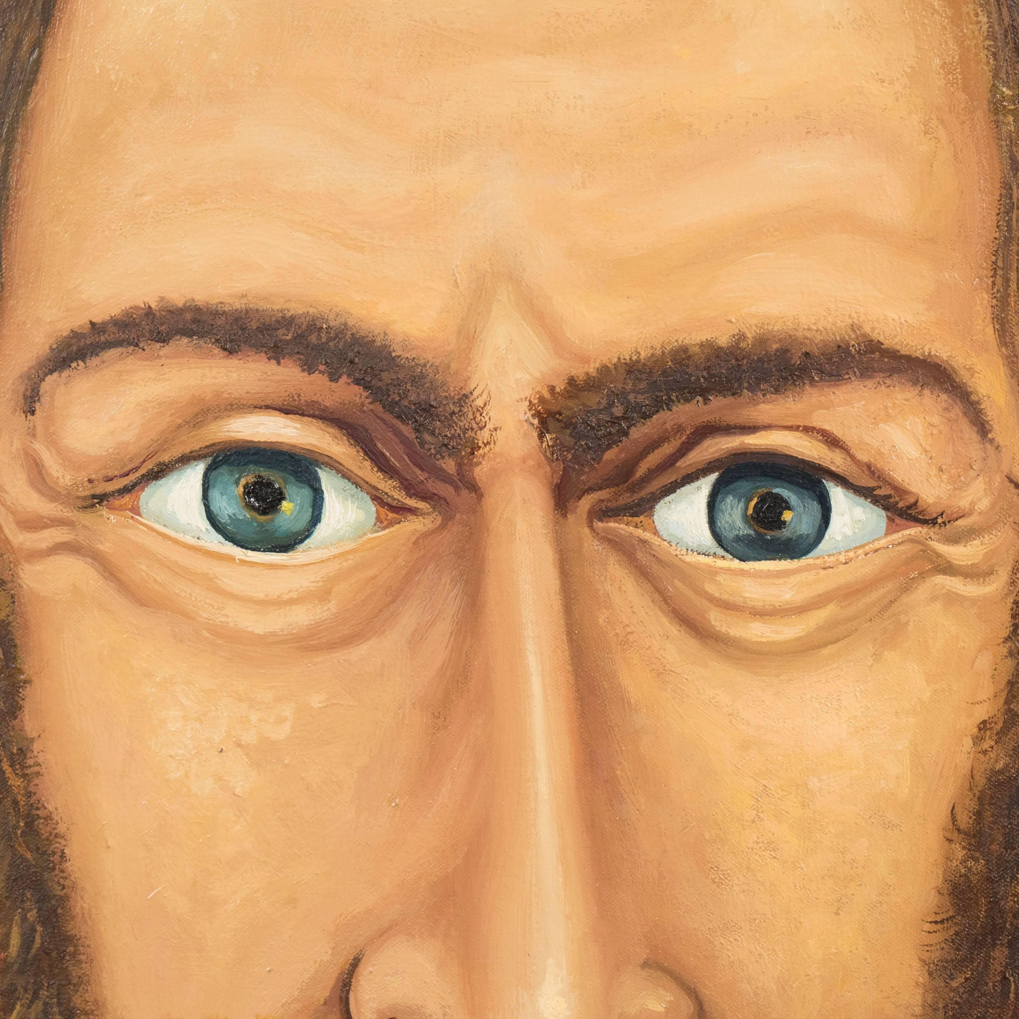 Anthony Green - The Sun Flower Portrait Anthony Green, Oil on Canvas ...