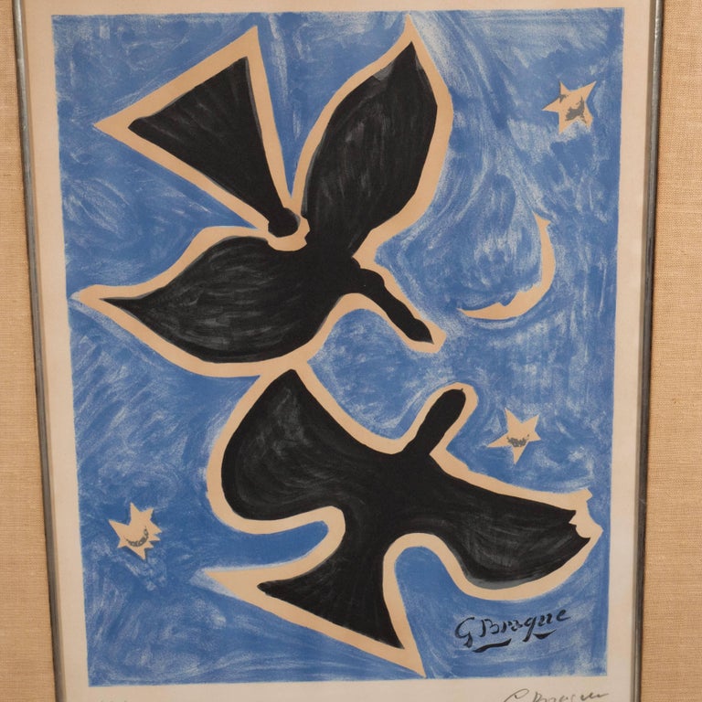 (after) Georges Braque - Signed mid-Century lithograph in colors titled ...