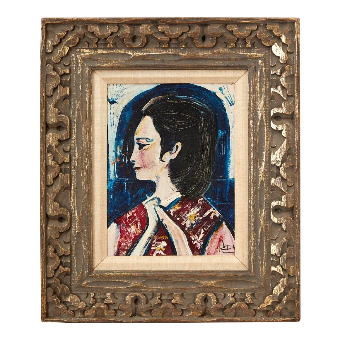 Unknown - Lady Mountbatten, 1920's Portrait Oil Painting on Canvas ...