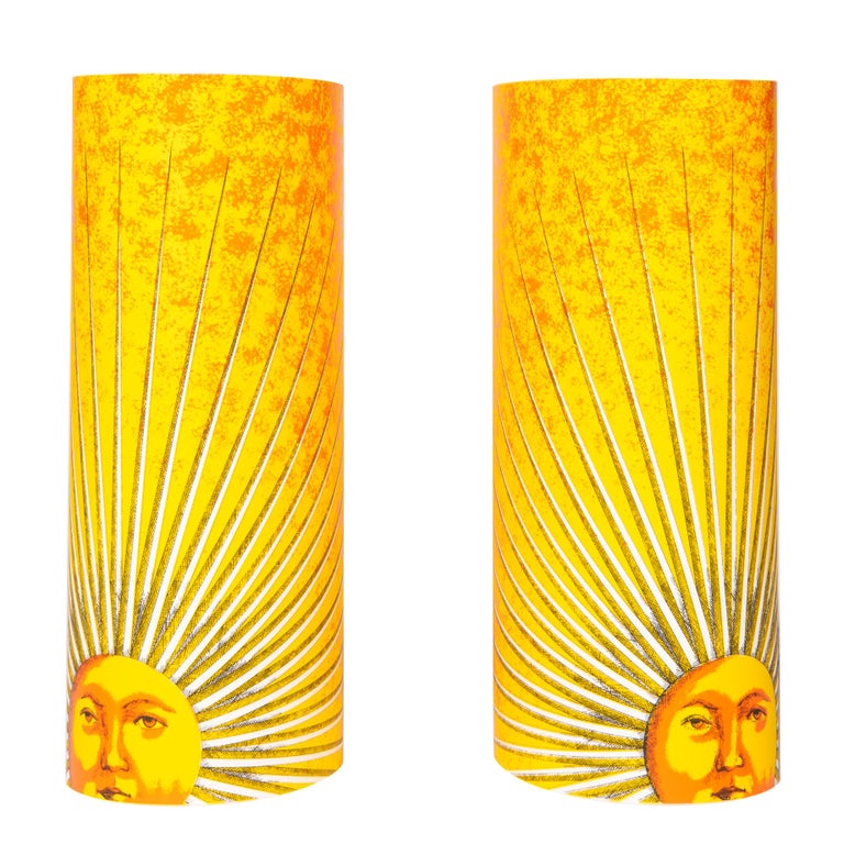 Pair of Small Perspex Table Lamps "Sole" by Barnaba Fornasetti, Italy ...