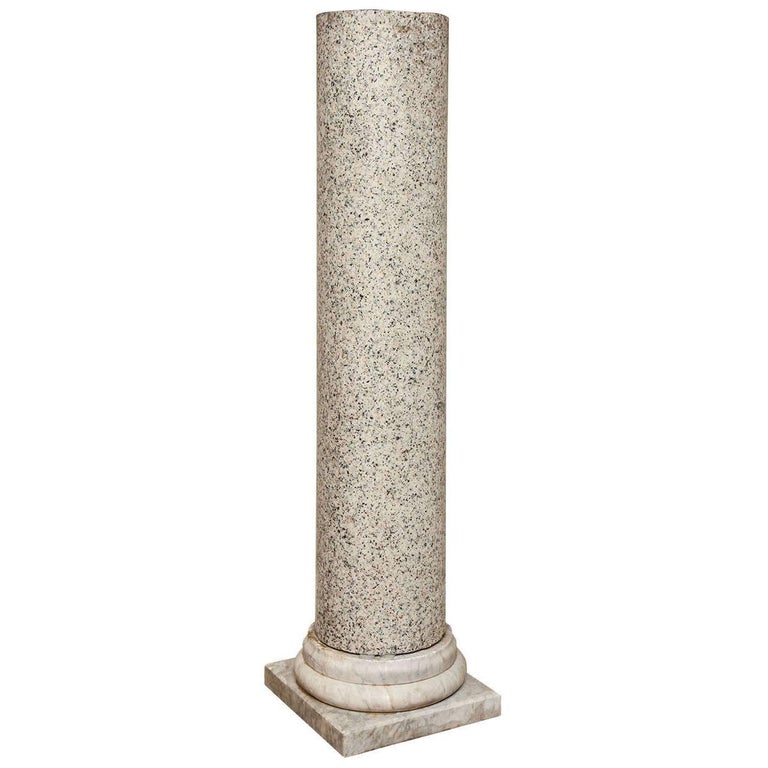 Granite Column on Marble Base For Sale at 1stDibs | granite columns for ...